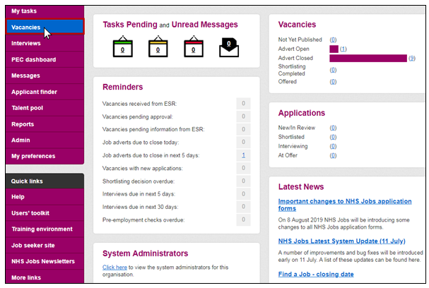 NHS Jobs: How to… create, view, sort and filter vacancies – Blog